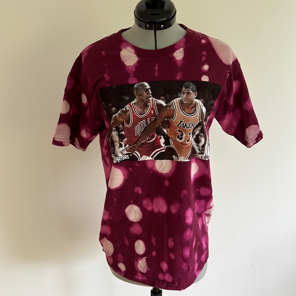 Rare Michael Jordan And Magic Johnson Tie Dye Tshirt - Gem